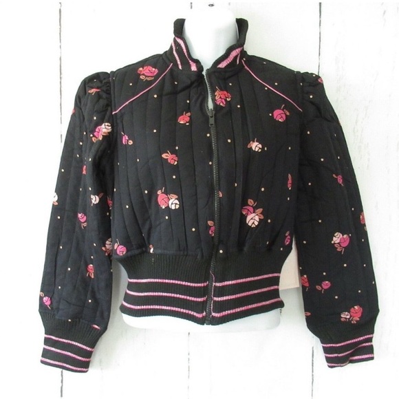 Angie | Jackets & Coats | Nolita By Angie Quilted Bomber Jacket Floral ...